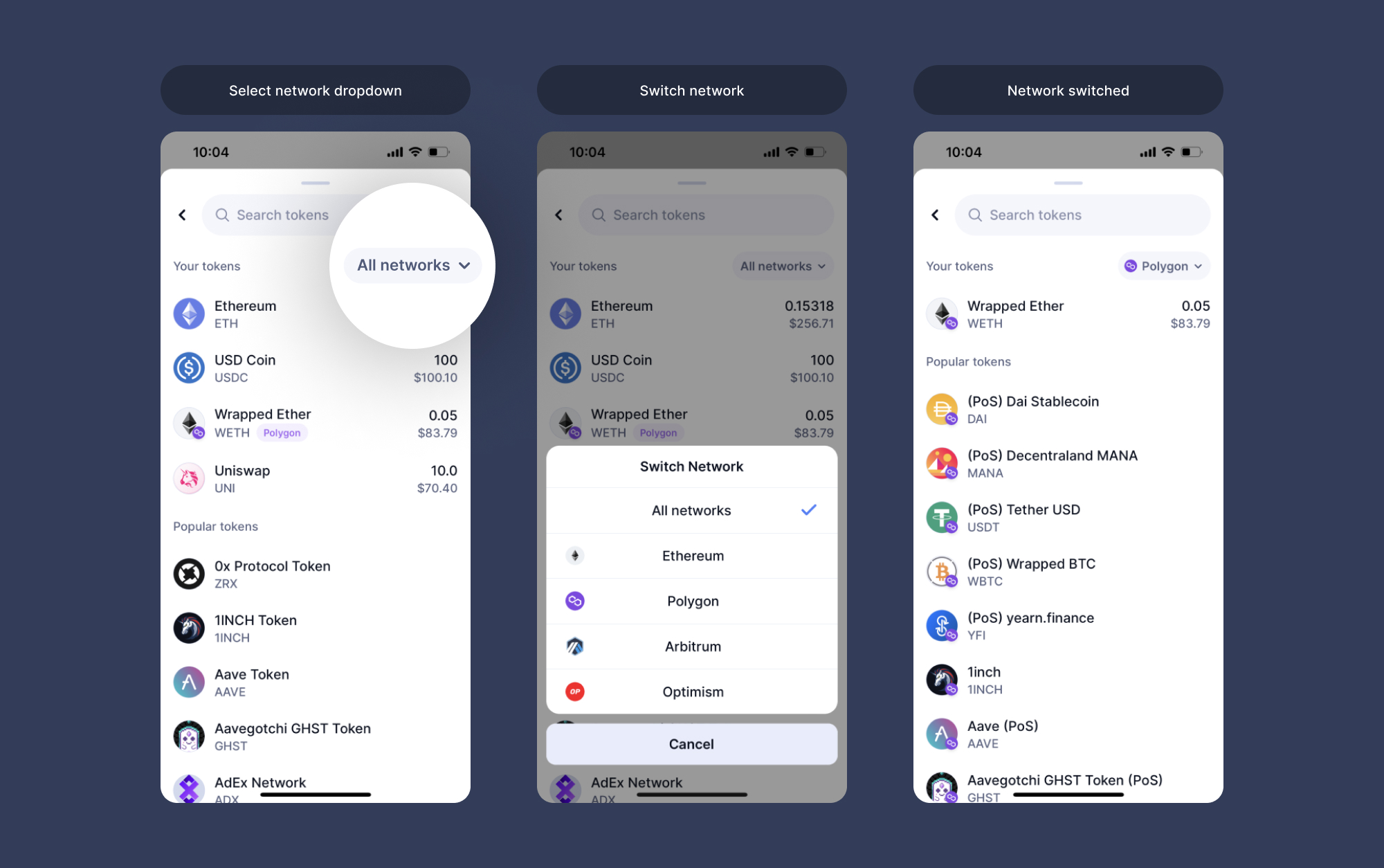 How to swap on different networks in the Uniswap Wallet – Uniswap Labs