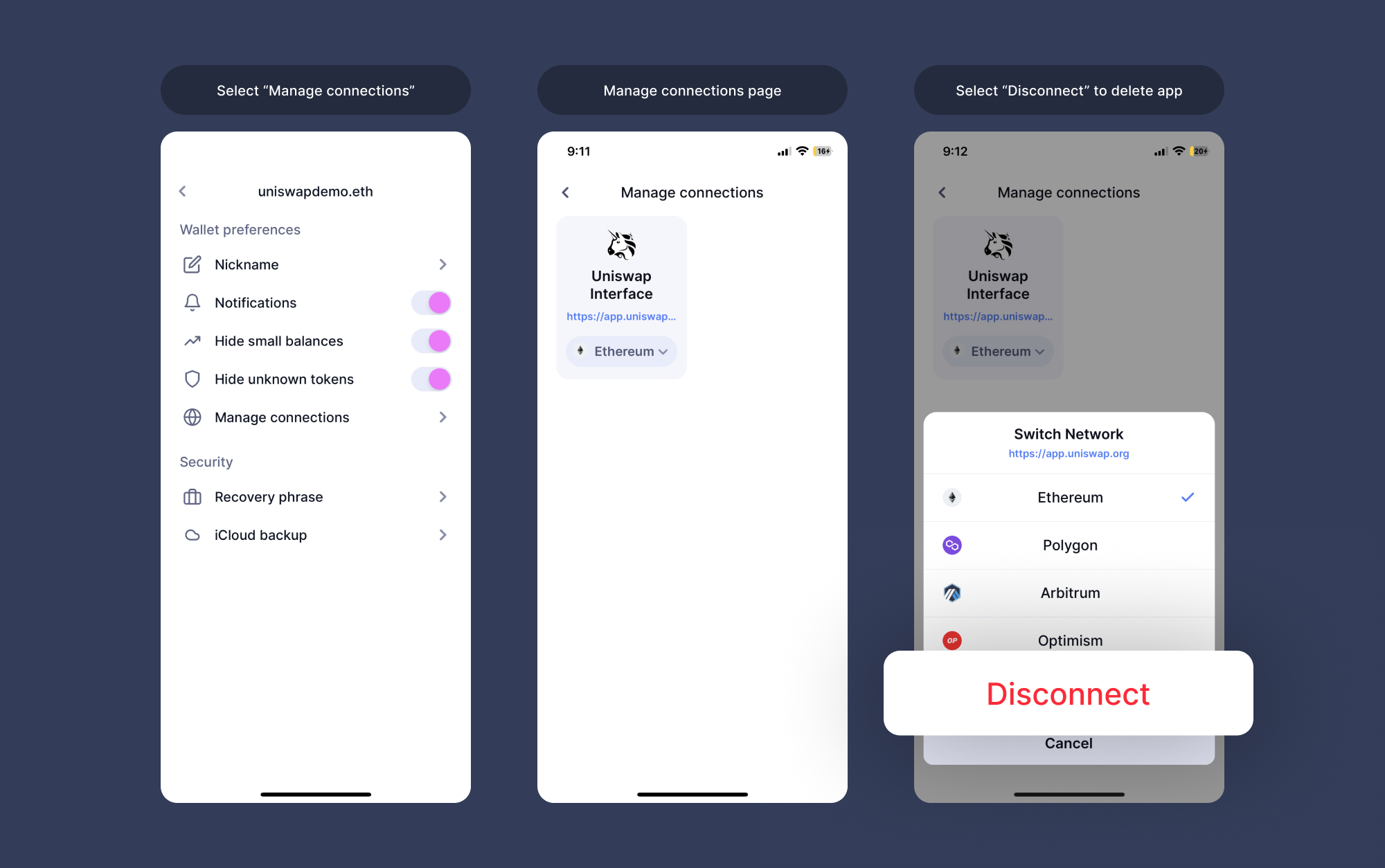How to manage Uniswap Wallet connections – Uniswap Labs