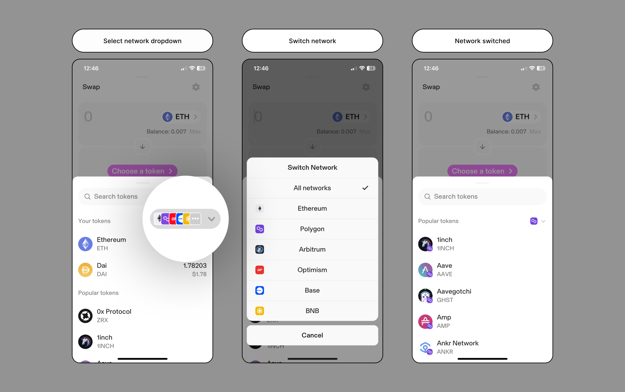 How to swap on different networks in the Uniswap Wallet – Uniswap Labs