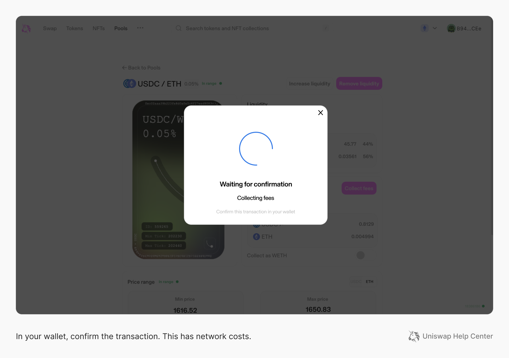 How to collect fees from a liquidity pool on Uniswap v3 – Uniswap Labs