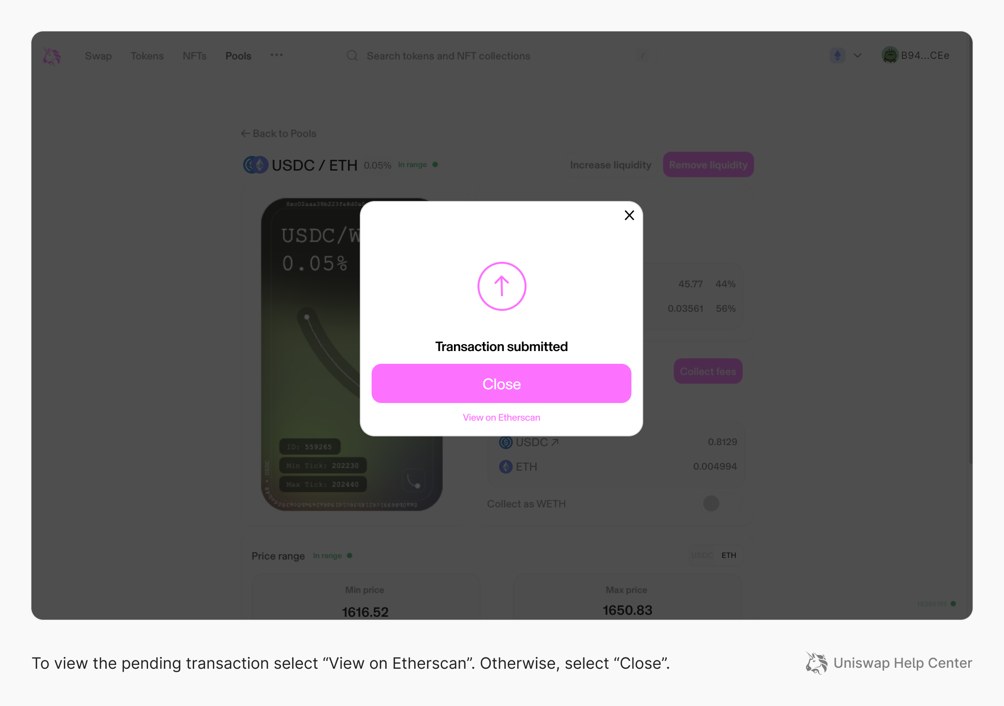 How to collect fees from a liquidity pool on Uniswap v3 – Uniswap Labs