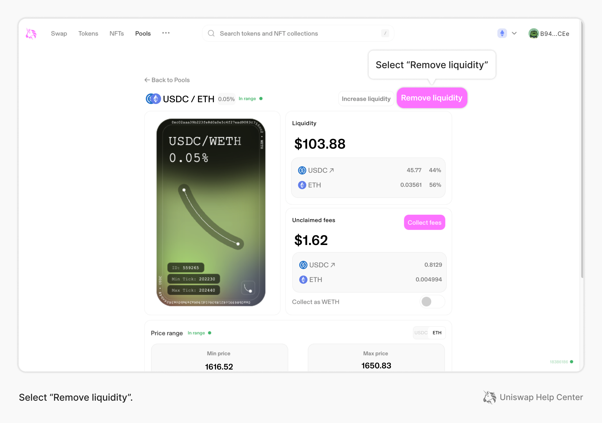 How to remove liquidity from Uniswap v3 – Uniswap Labs