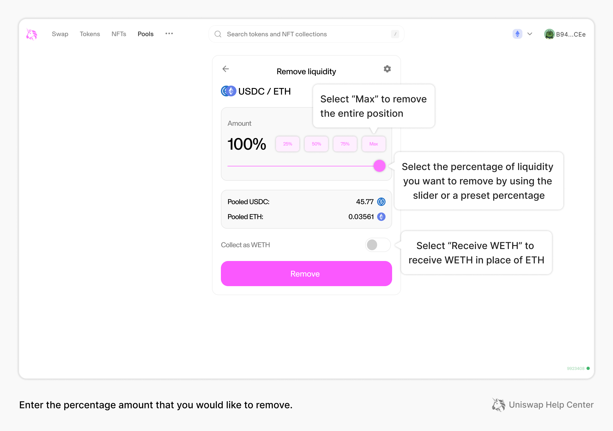 How to remove liquidity from Uniswap v3 – Uniswap Labs