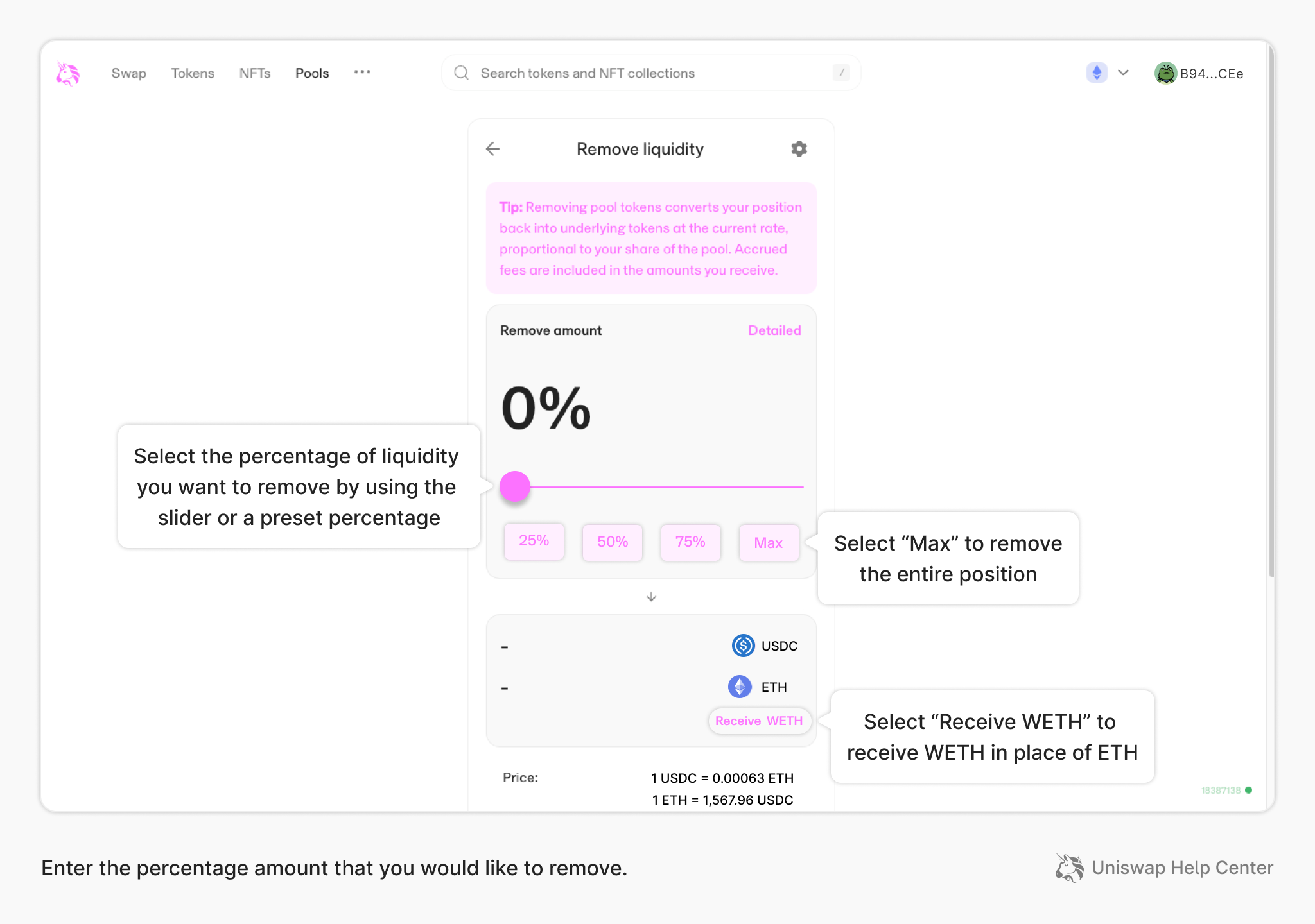 How to remove liquidity from Uniswap v2 – Uniswap Labs