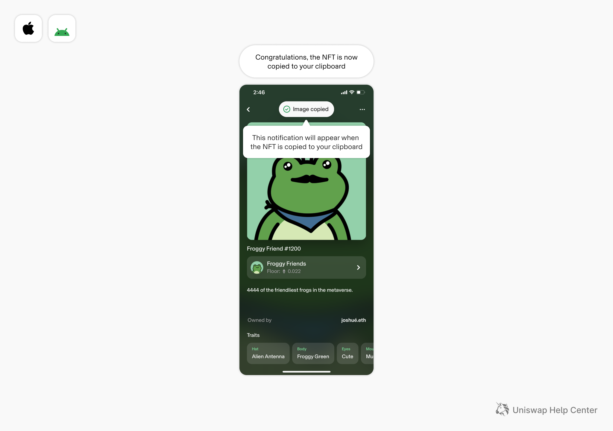How to copy an NFT in the Uniswap Wallet – Uniswap Labs