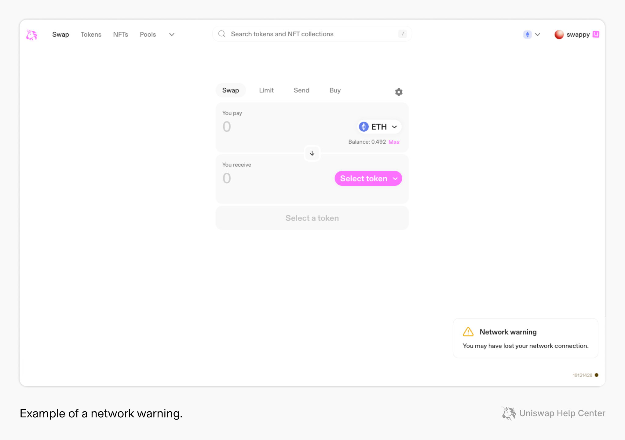 How do I resolve a network warning? – Uniswap Labs