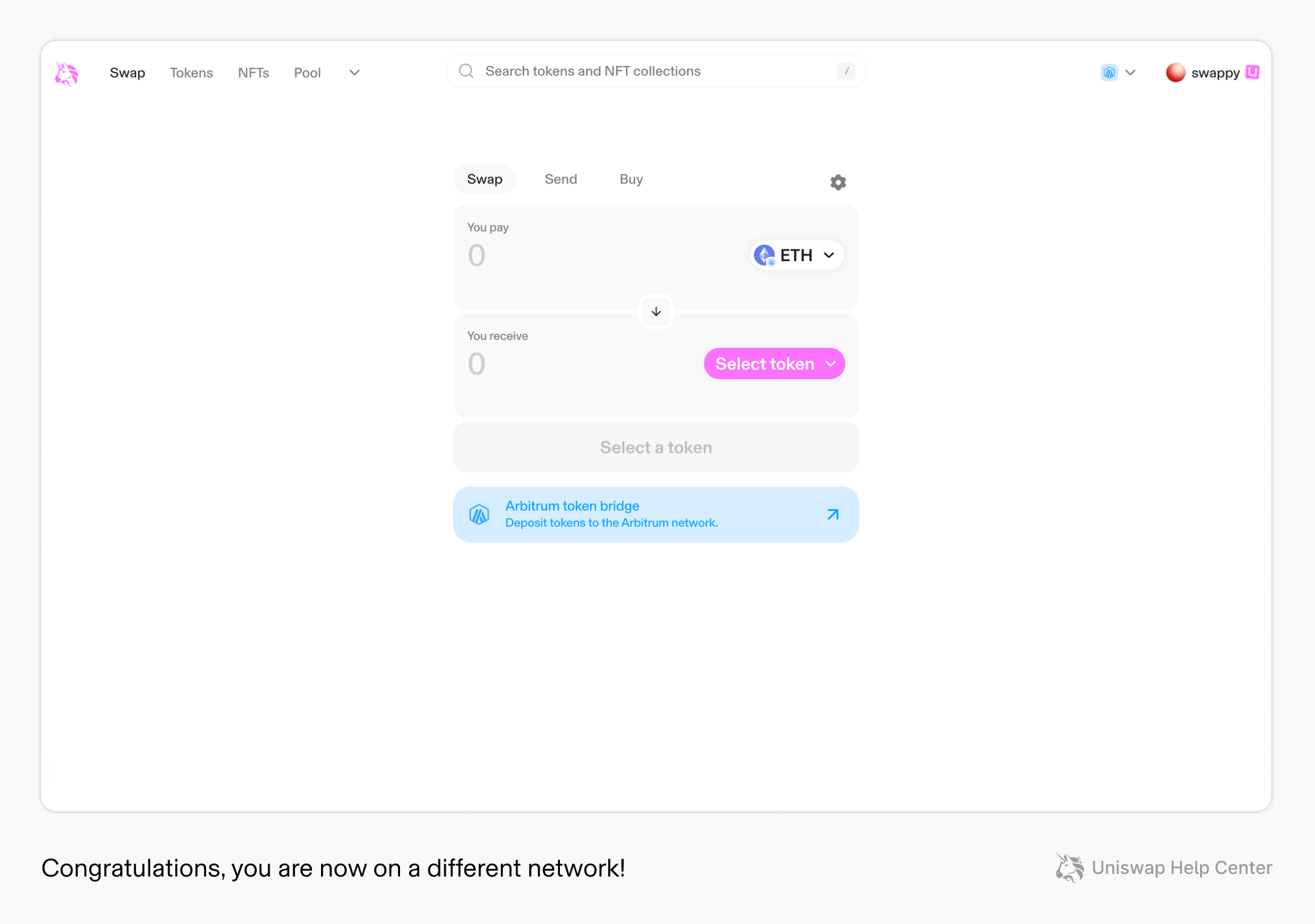 How to switch networks – Uniswap Labs