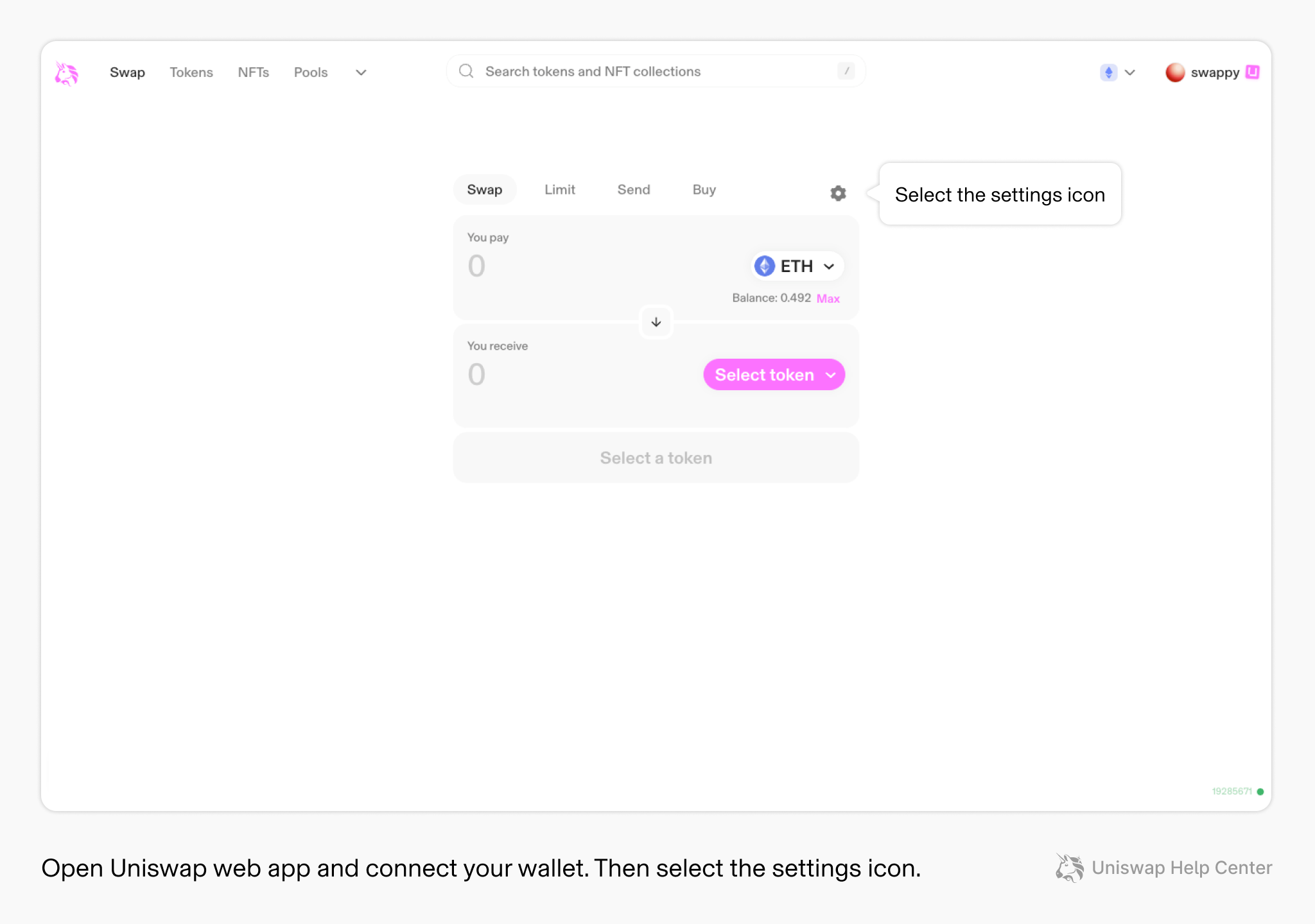 How to change default trade options – Uniswap Labs