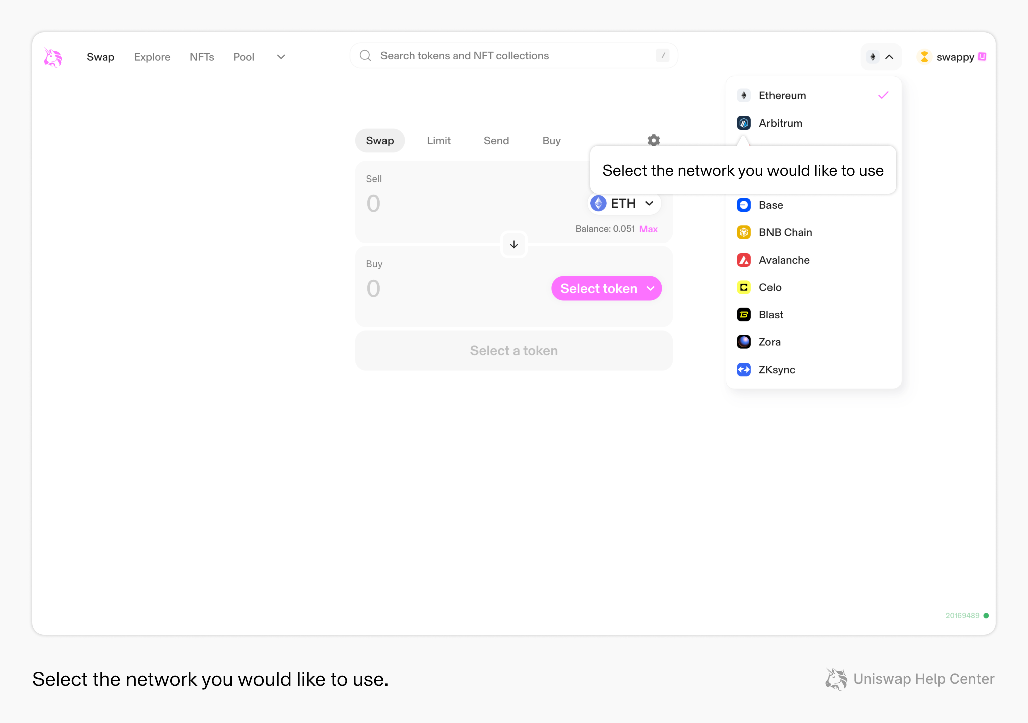 How to switch networks – Uniswap Labs