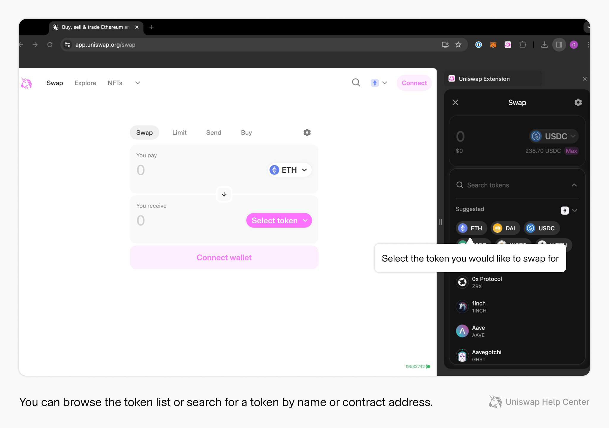 How to swap tokens using the Uniswap Extension – Uniswap Labs