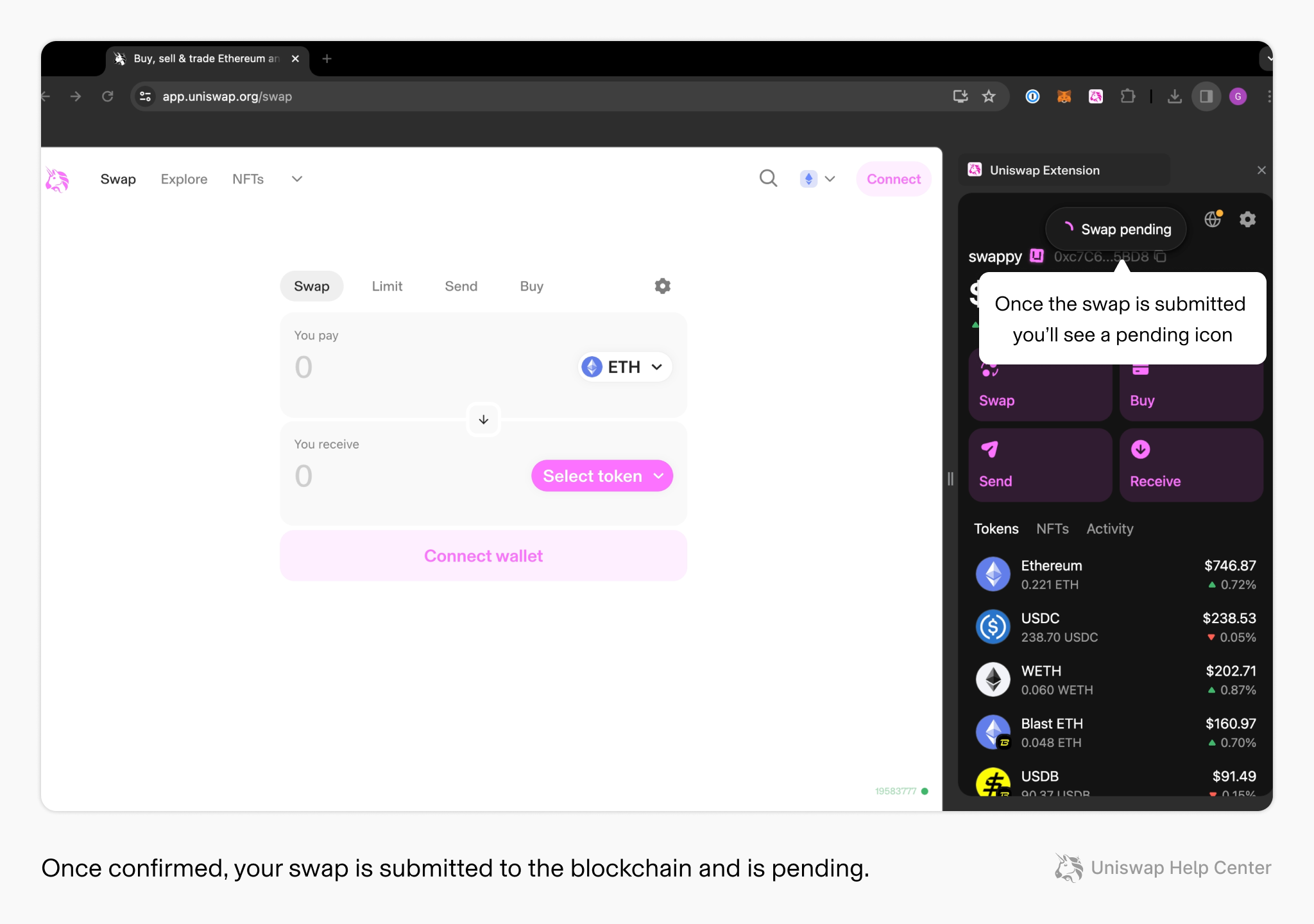 How to swap tokens using the Uniswap Extension – Uniswap Labs