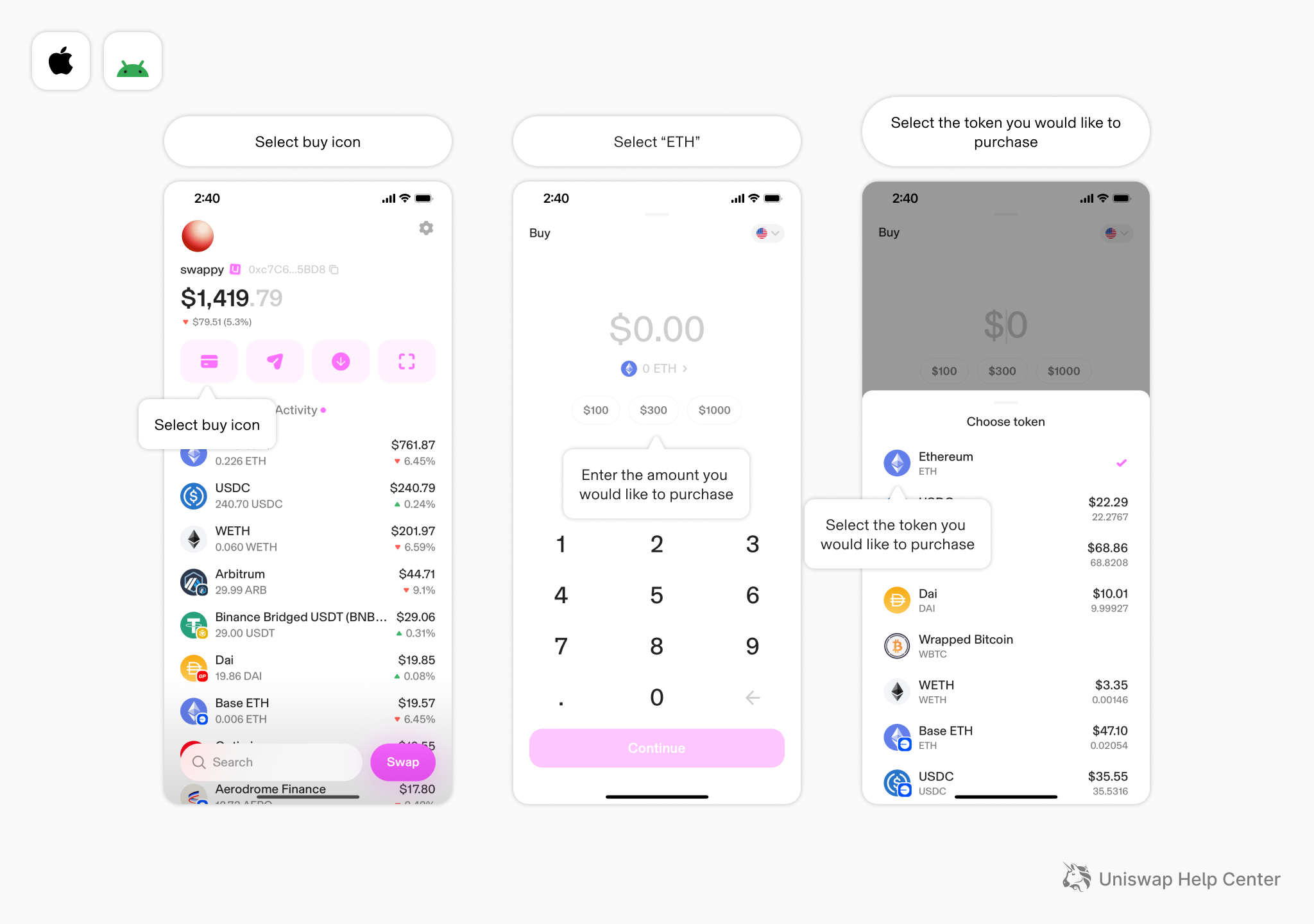 How to buy crypto in the Uniswap Wallet – Uniswap Labs